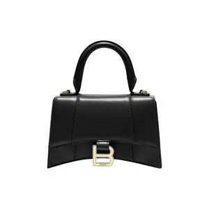 Balenciaga Hourglass Xs Top Handle Bag - Black