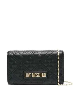 Moschino Quilted Shoulder Bag - Black