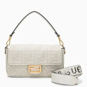 Fendi FENDI Baguette Bag Canvas - White