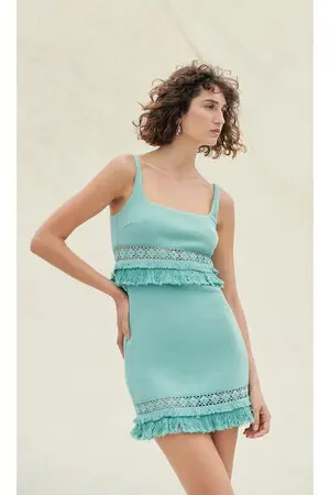 Saylor Saylor Kenzia Crochet Mini Dress - Denim