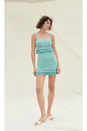 Saylor Kenzia Crochet Mini Dress