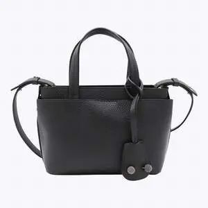 Women's Black Leather Top Handle Bags