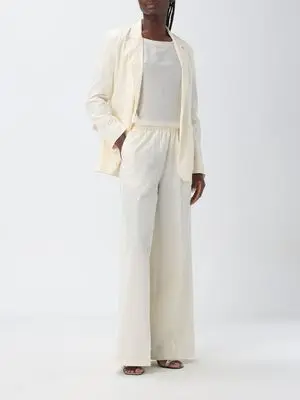 FORTE_FORTE Collared Jacket - White