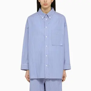 DARKPARK White Striped Cotton Button Down Shirt