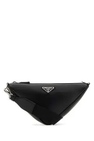Prada Triangle Crossbody Bag - Black