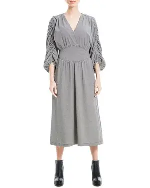 Max Studio Textured Midi Dress - Grey
