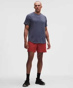 Lululemon Zeroed In Linerless Short 5 Rocket Red