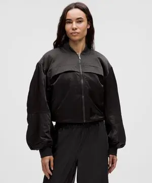 Lululemon Insulated Ruched Bomber Jacket - Black