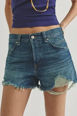 Free People We The Free Now Or Never Denim Shorts - Sunsational