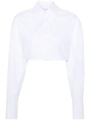 Patrizia Pepe Cropped Cotton Shirt