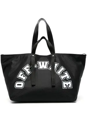 Off-White Logo-print Mesh Tote Bag