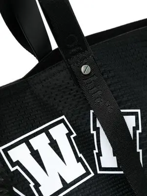 Off-White Logo-print Mesh Tote Bag