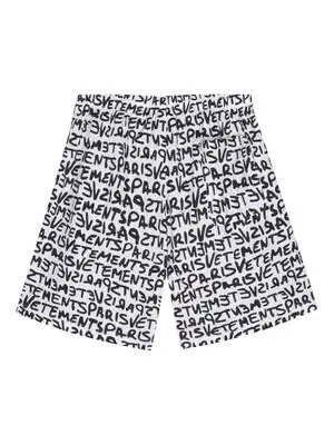 Vetements Logo-print Cotton Shorts