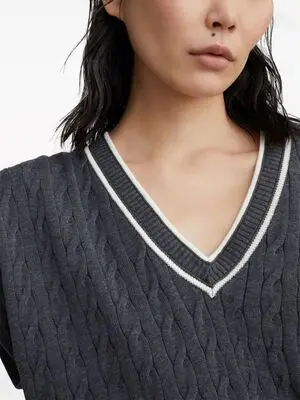 Brunello Cucinelli Cable-knit Cotton Vest