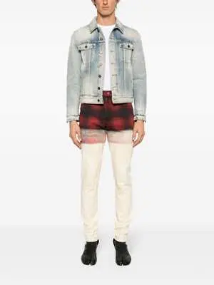 MAISON MARGIELA X Pendleton Checked Skinny Jeans - Neutrals