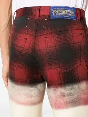 MAISON MARGIELA X Pendleton Checked Skinny Jeans - Neutrals