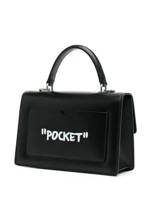 Off-White Jitney 1.4 Leather Tote - Black