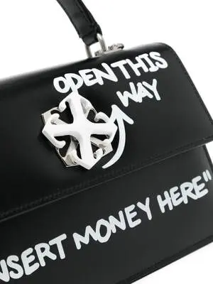 Off-White Jitney 1.4 Leather Tote - Black