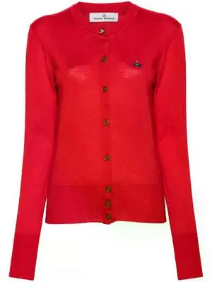 VIVIENNE WESTWOOD Fine-knit Cardigan - Red