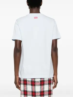 Kenzo Embroidered-logo Cotton T-shirt - Blue
