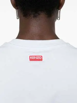 Kenzo Embroidered-logo Cotton T-shirt - Blue