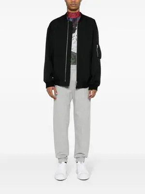 Gcds Embroidered-logo Track Pants - Grey