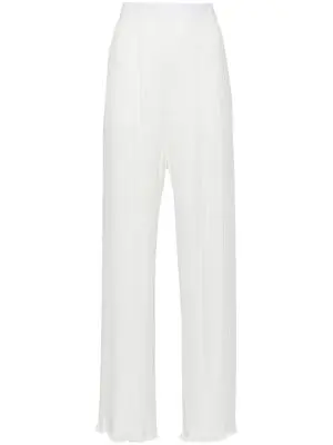 LANVIN Straight-leg Pleated Trousers - White
