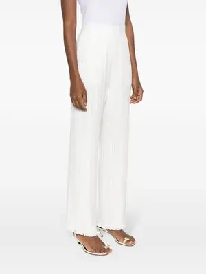 LANVIN Straight-leg Pleated Trousers - White