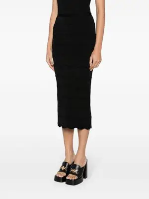 PATOU Wave Milano-knit Pencil Skirt
