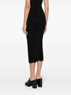 PATOU Wave Milano-knit Pencil Skirt