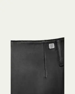 Marc Jacobs Leather Pencil Midi Skirt
