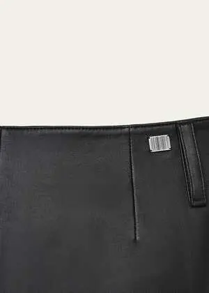 Marc Jacobs Leather Pencil Midi Skirt