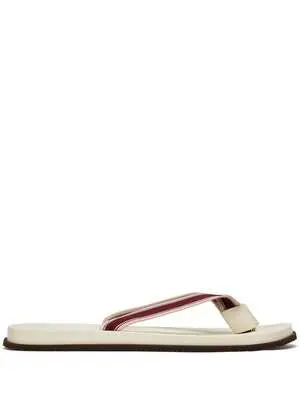 Brunello Cucinelli Stripe Detailed Flip Flops - Neutrals