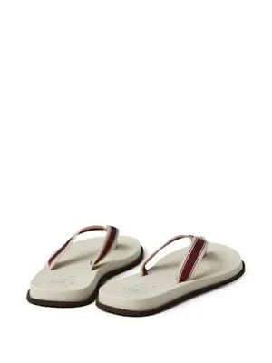 Brunello Cucinelli Stripe Detailed Flip Flops