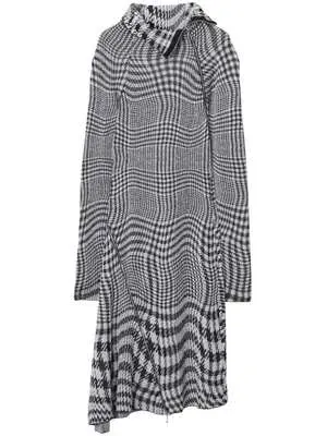 Burberry Houndstooth-pattern Midi Dress