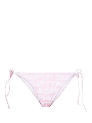 Vetements Logo-print Bikini Bottom - Pink