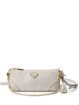 Prada Re-edition Leather Shoulder Bag - White