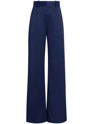 Another Tomorrow Wide-leg Tailored Trousers - Blue