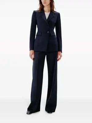 Another Tomorrow Wide-leg Tailored Trousers - Blue
