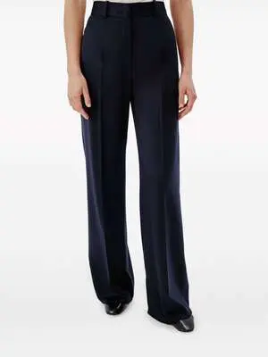 Another Tomorrow Wide-leg Tailored Trousers - Blue