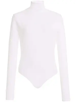 Another Tomorrow Roll-neck Long-sleeve Bodysuit - White