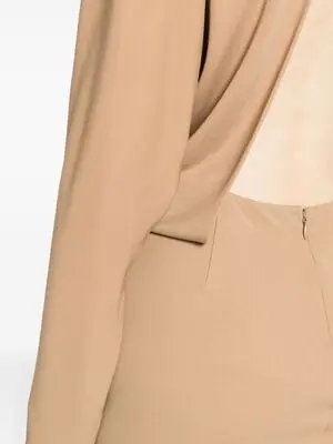 Khaite The Trina Open-back Midi Dress - Brown