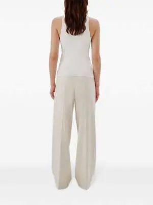 Another Tomorrow Ribbed-knit Tank Top - White
