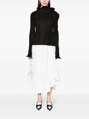 LANVIN Midi Pleated Skirt - Black