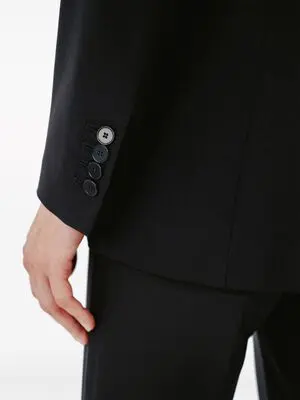 Another Tomorrow Single-breasted Merino Wool Blazer