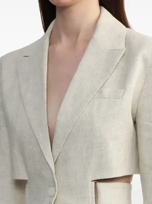 Jacquemus La Robe Bari Blazer Minidress - Neutrals