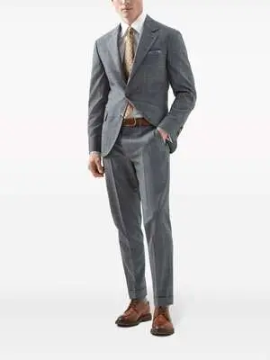 Brunello Cucinelli Check-pattern Wool Trousers