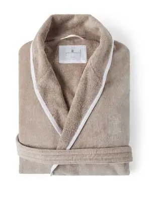 Brunello Cucinelli Belted Cotton Bath Robe - Neutrals