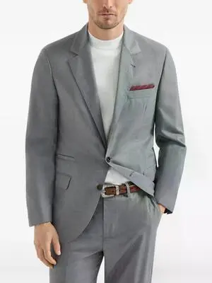 Brunello Cucinelli Virgin Wool And Silk Lightweight Hopsack Blazer