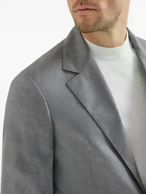 Brunello Cucinelli Virgin Wool And Silk Lightweight Hopsack Blazer